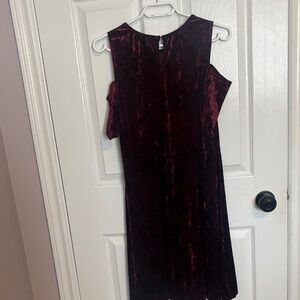 Reitmans | Dresses | Reitmans Burgundy Velvet Mini Dress | Poshmark